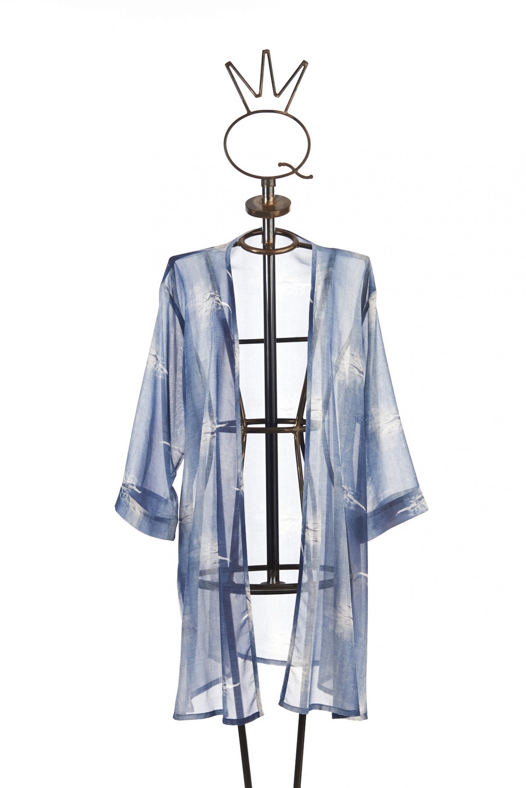 Denim printed chiffon duster - Save The Queen!