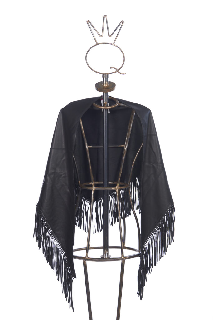 Black faux leather shawl - Save The Queen!