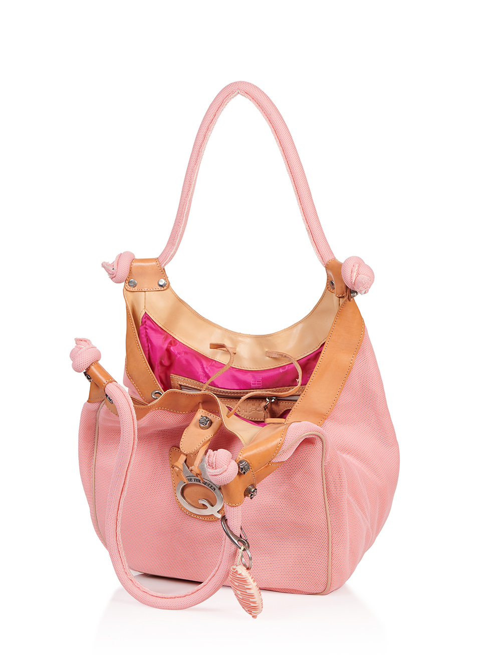 Bag in pink mesh fabric - Save The Queen!