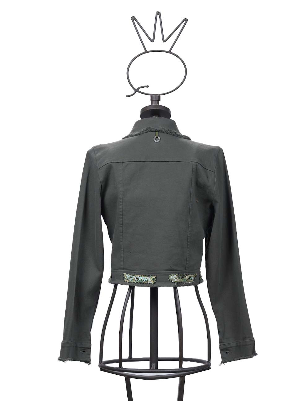 Short green denim jacket - Save The Queen!