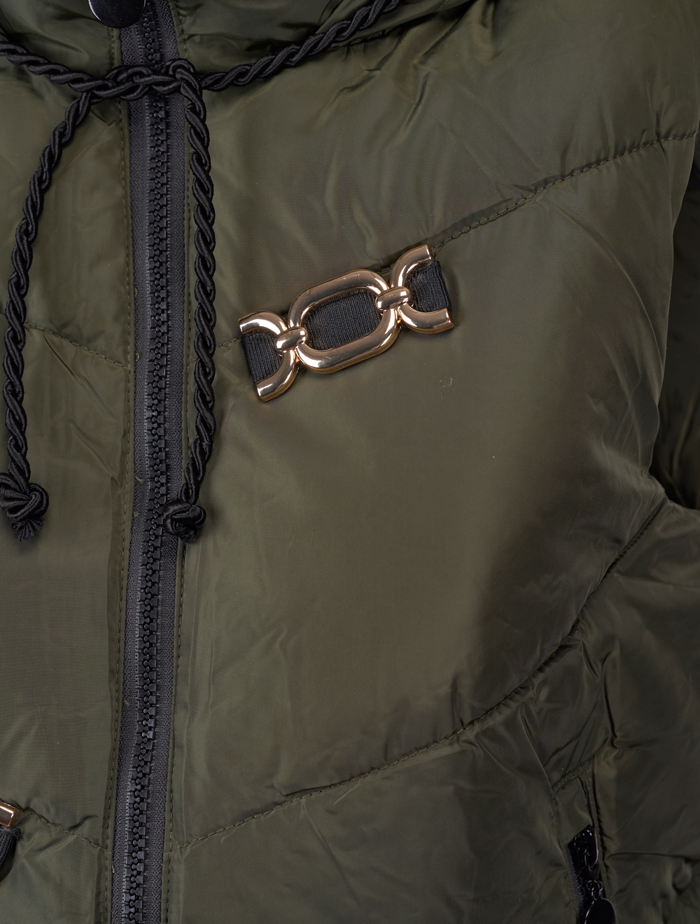 Sleeveless Green Hooded Puffer Vest - Save The Queen!