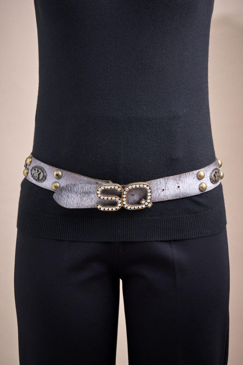 Genuine silver leather belt - Save The Queen!