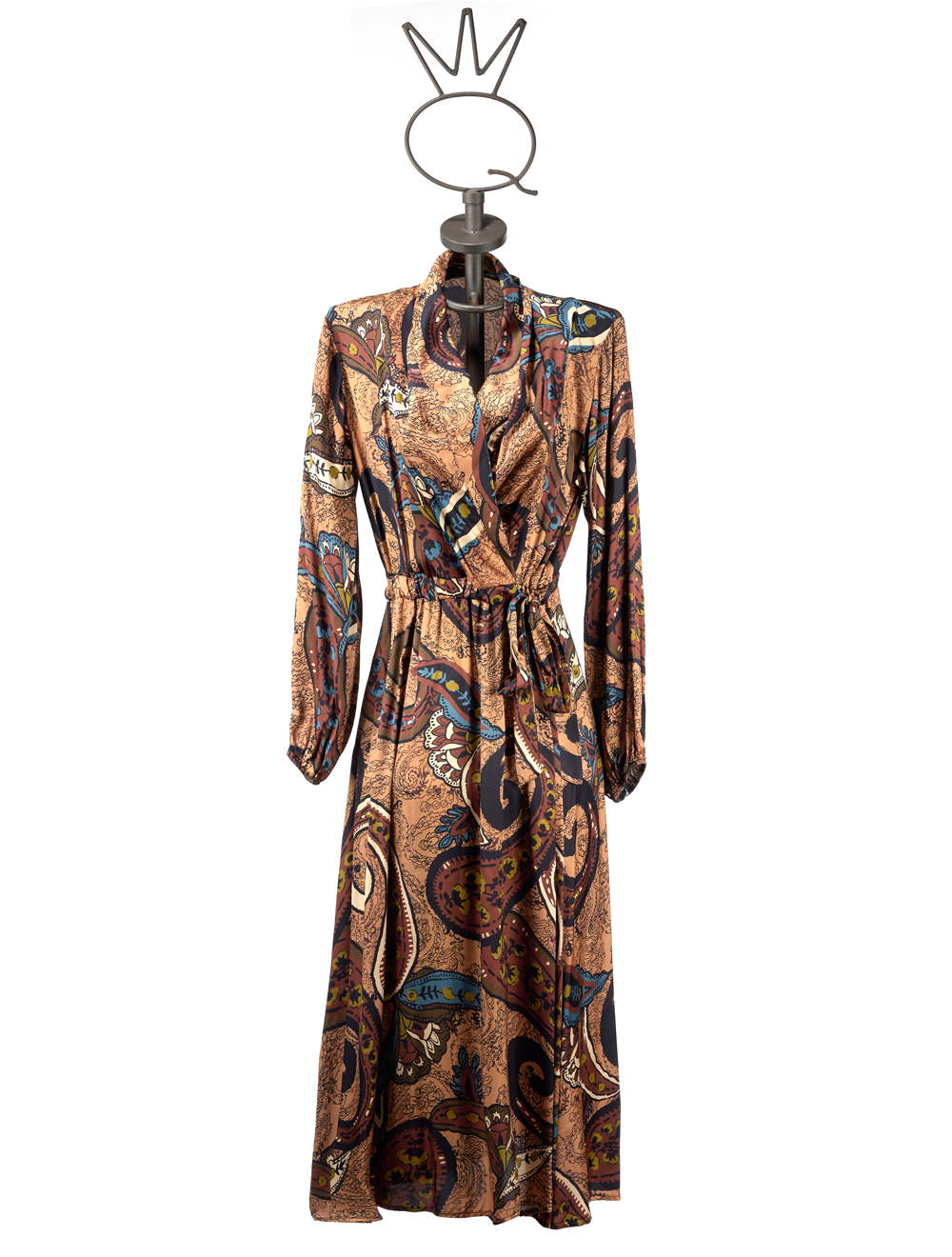 Long patterned satin dress - Save The Queen!