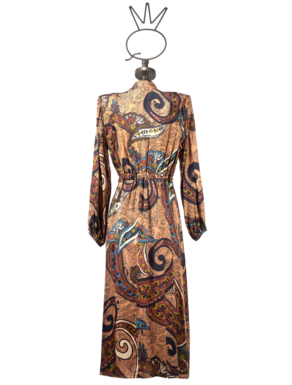 Long patterned satin dress - Save The Queen!