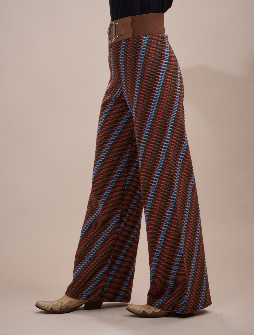 Pantalone palazzo in tessuto jacquard. - Save The Queen!