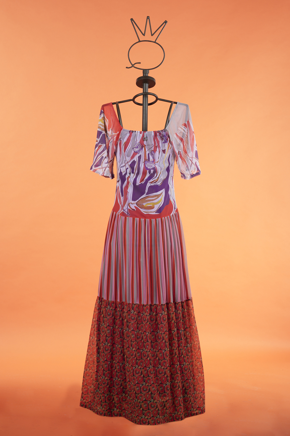 Long printed tulle dress - Save The Queen!